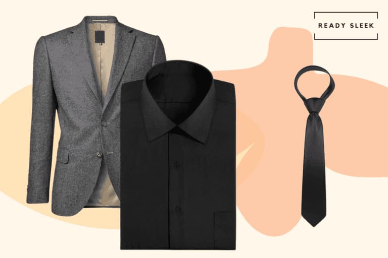 Grey Suit Black Shirt Tie Combinations [Visual Matrix]